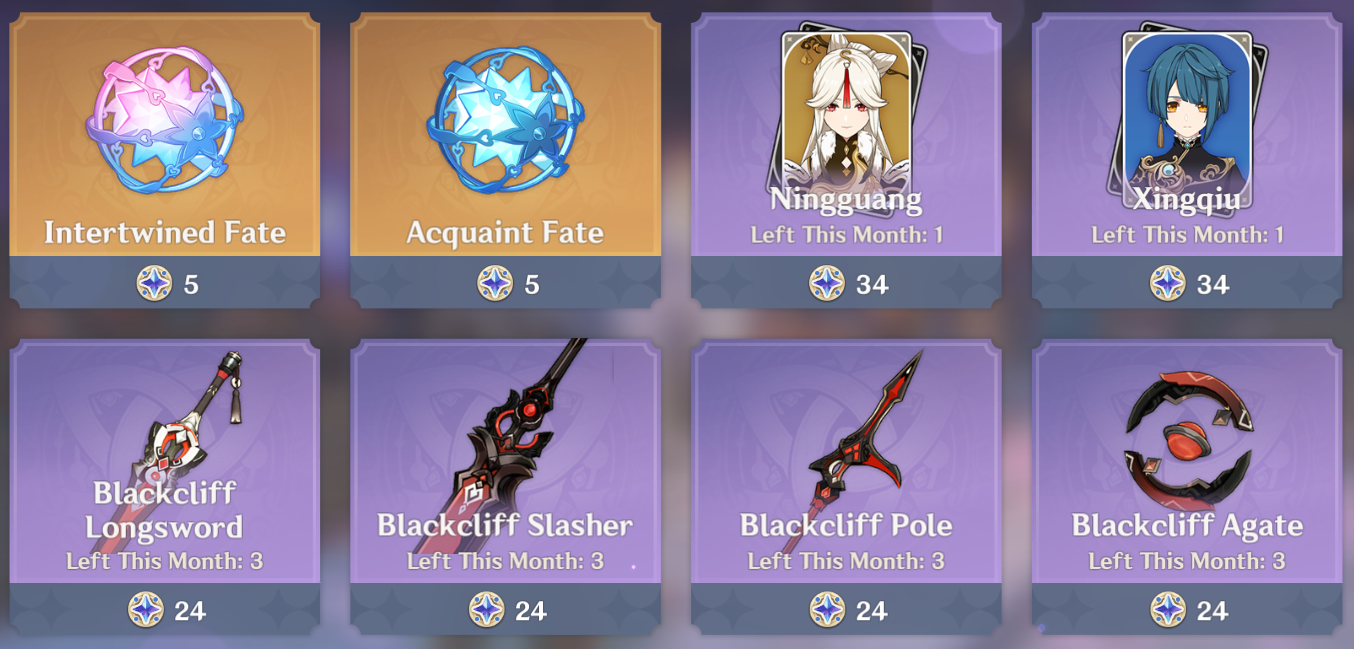 Genshin Impact: September 2021 Paimon's Bargains Starglitter Exchange ...