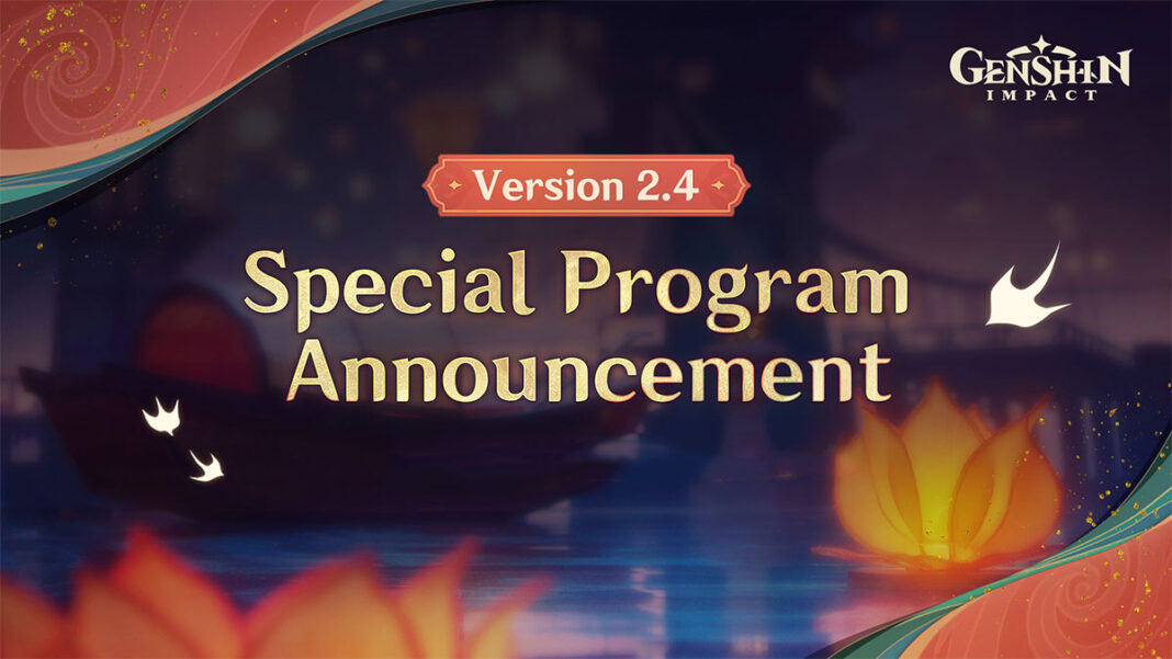 Genshin Impact Patch 2.4 Special Program Livestream Date and Time ...