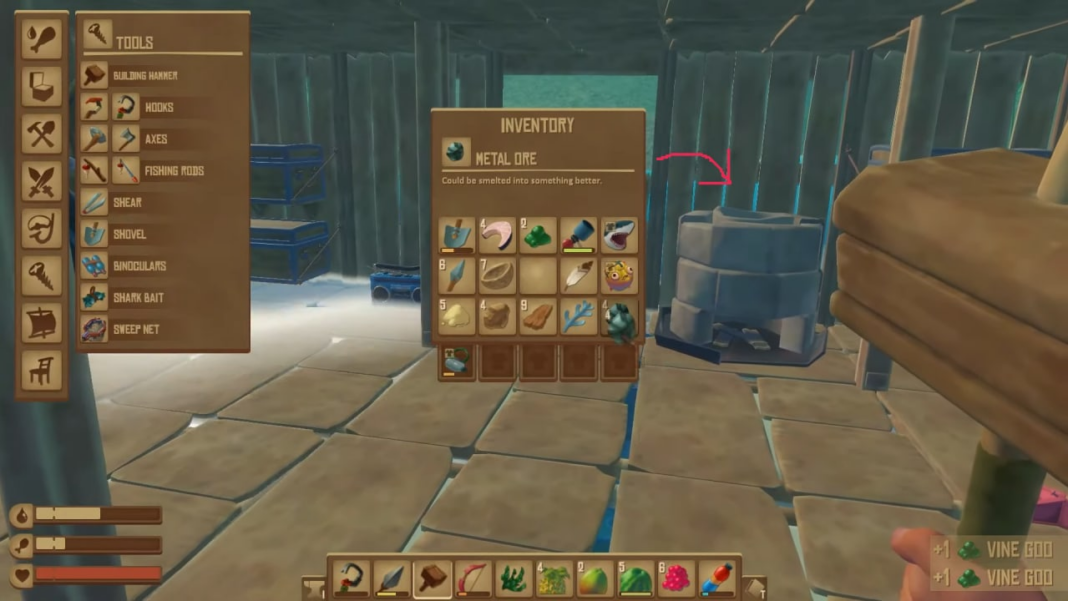 Raft: How To Get Metal Ingot - GameRiv