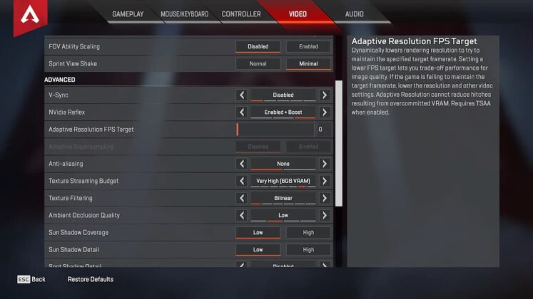 Aceu's Updated Apex Legends Settings in 2023: Video Settings, Keybinds ...
