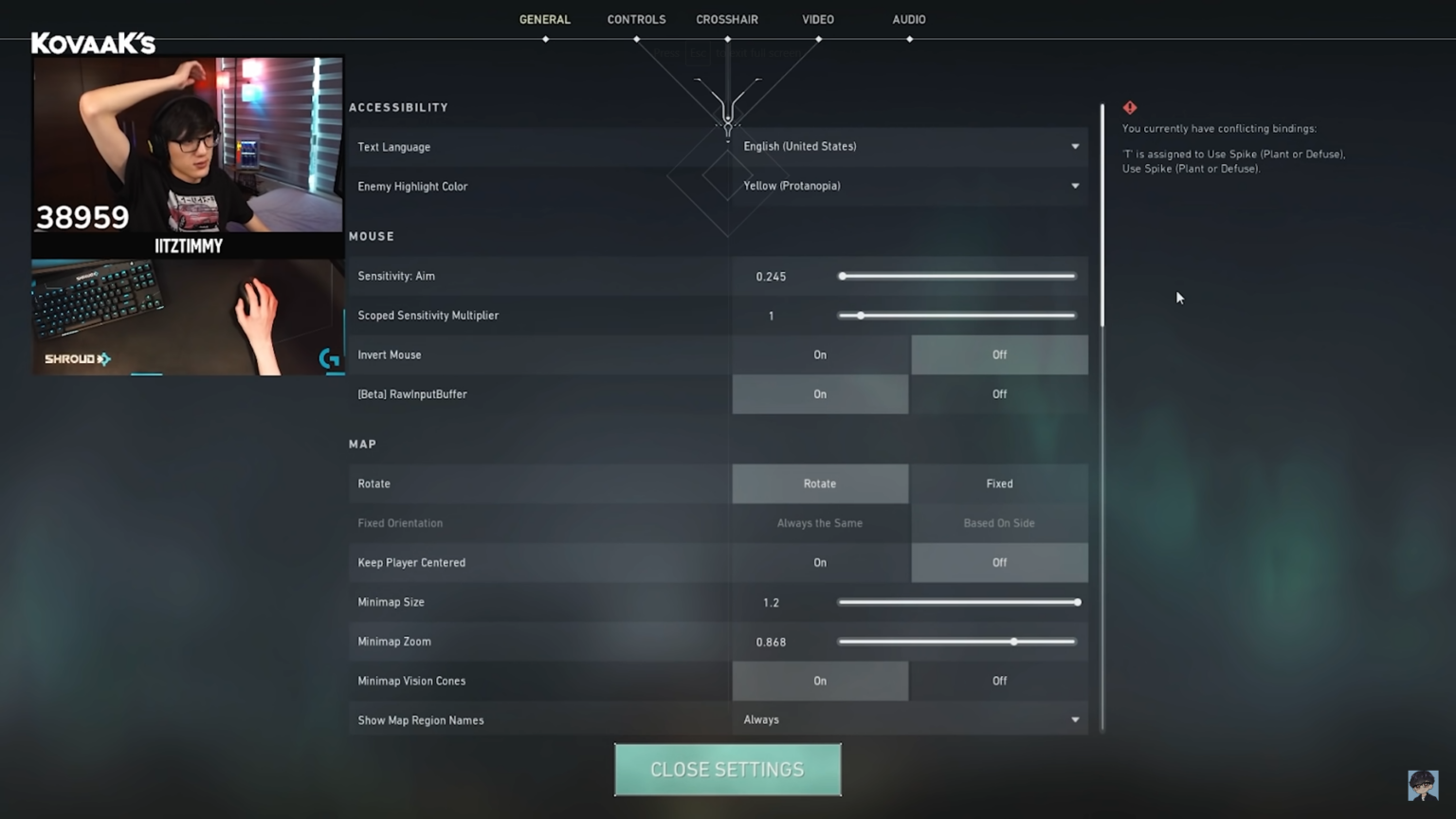 iiTzTimmy’s Updated VALORANT Settings in 2023: Video Settings, Keybinds ...