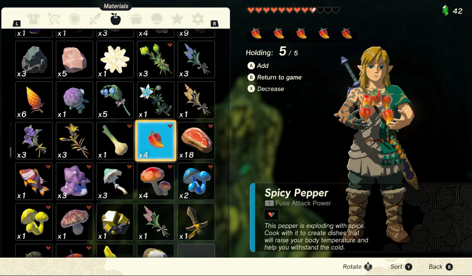 Zelda: Tears of the Kingdom - All Fruit Types - GameRiv